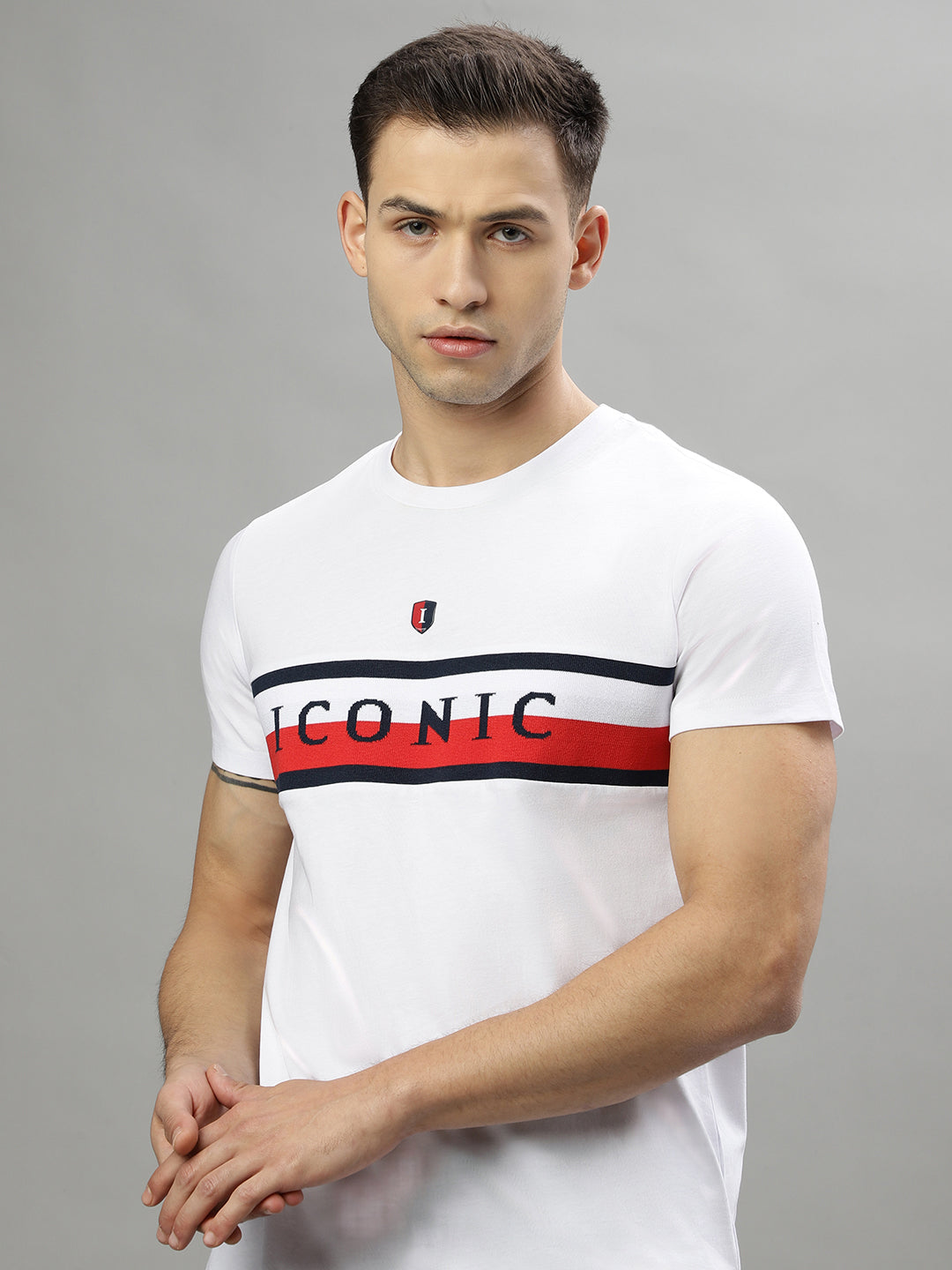 Shop Iconic White Logo Regular Fit T-Shirt Online – Iconic India