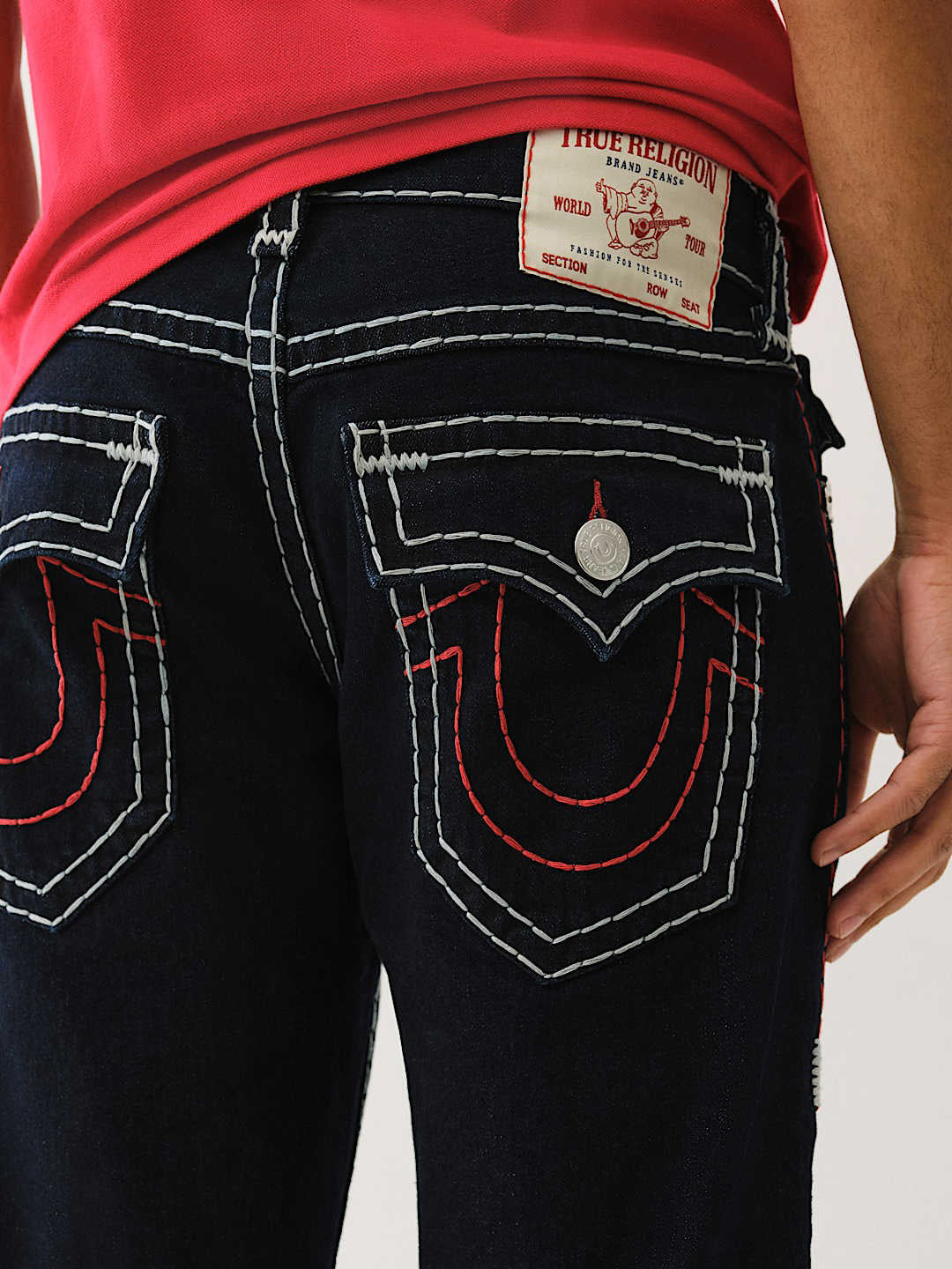 Shop True Religion Men Blue Skinny Fit Washed Super T Geno Jeans Online ...