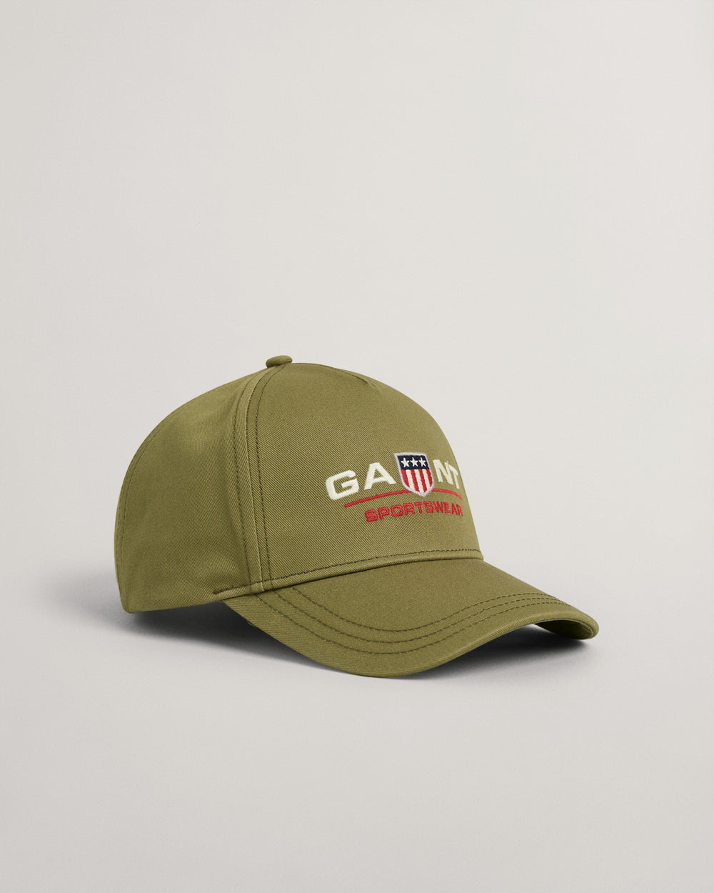 Shop Gant Boys Olive Green White Embroidered Pure Cotton Baseball Cap ...