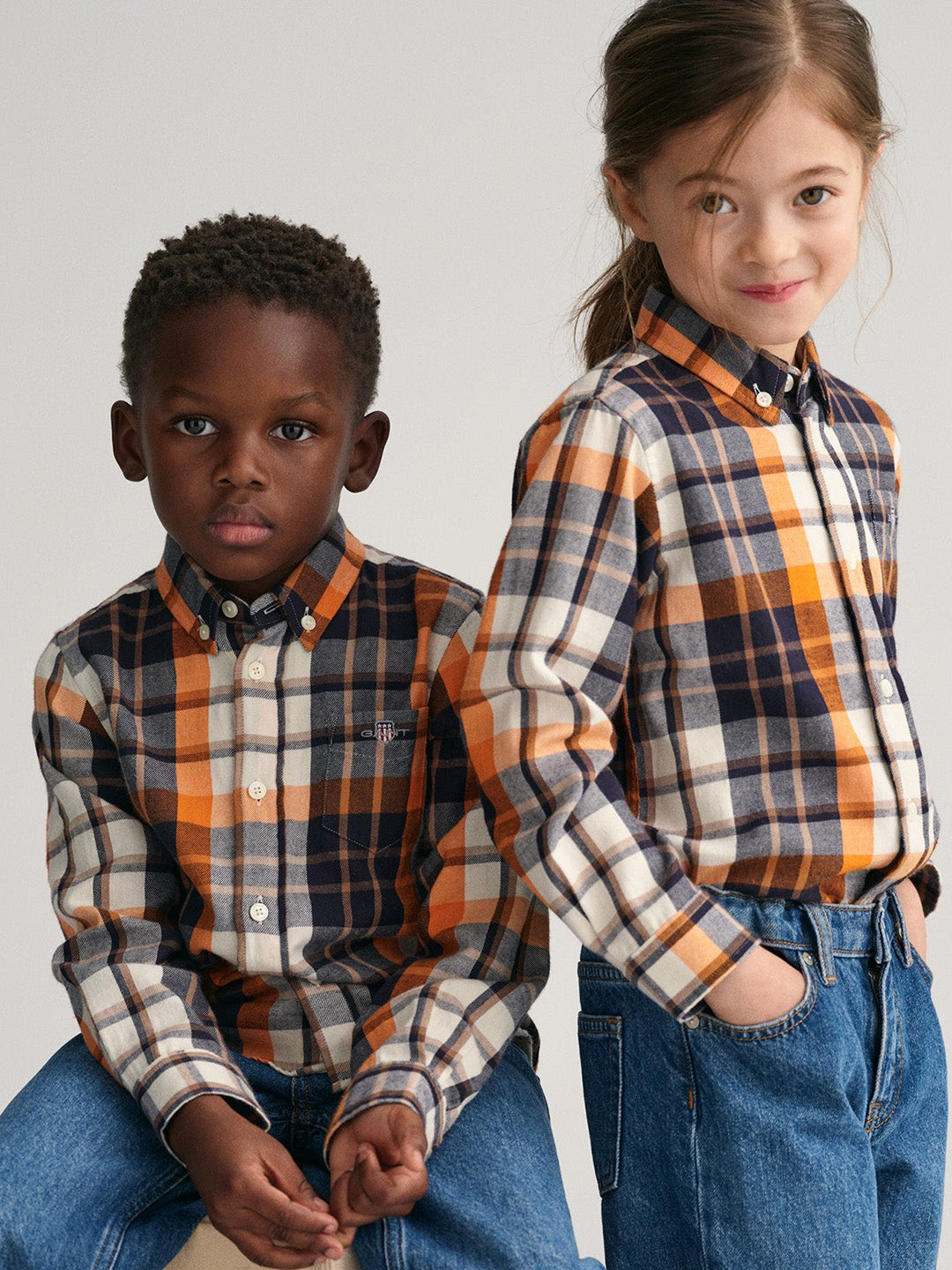 Shop Gant Kids Brown Checked Regular Fit Shirt - GANT India – Iconic India