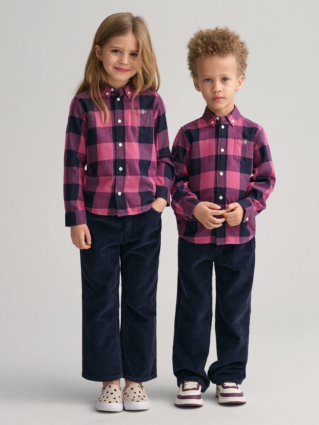 Shop Gant Kids Pink Checked Regular Fit Shirt Online – Iconic India