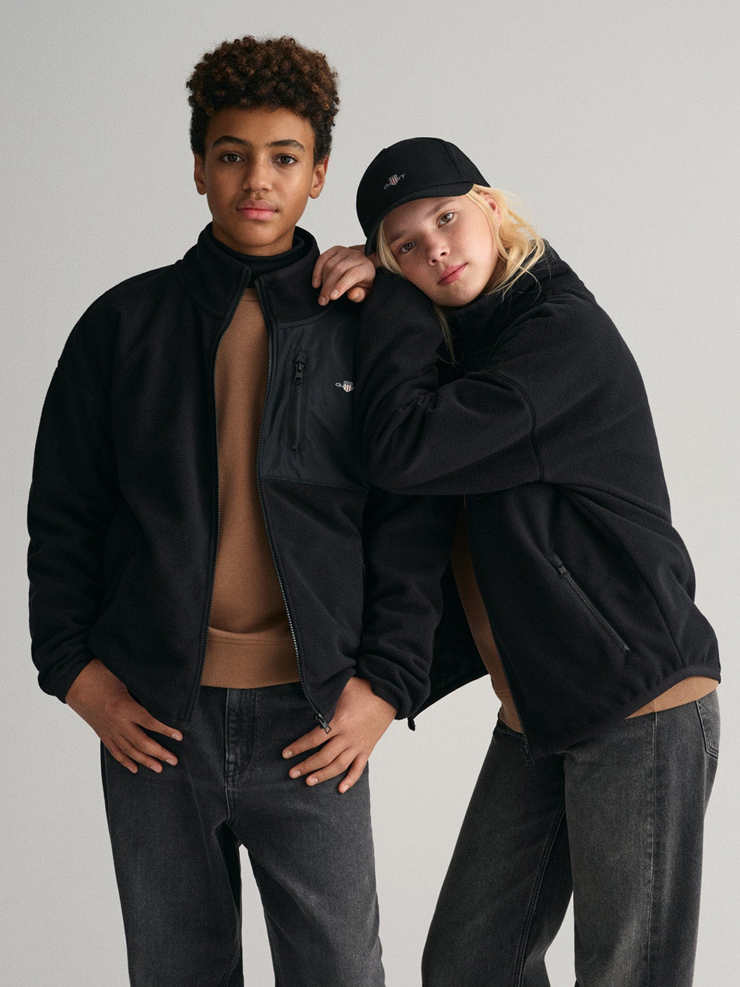 Shop Gant Kids Black Solid High Neck Jacket Online – Iconic India