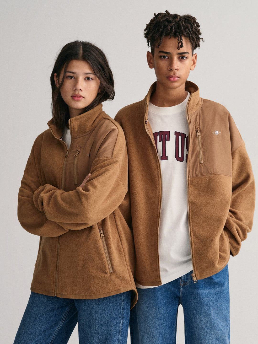 Shop Gant Kids Brown Solid High Neck Jacket Online – Iconic India