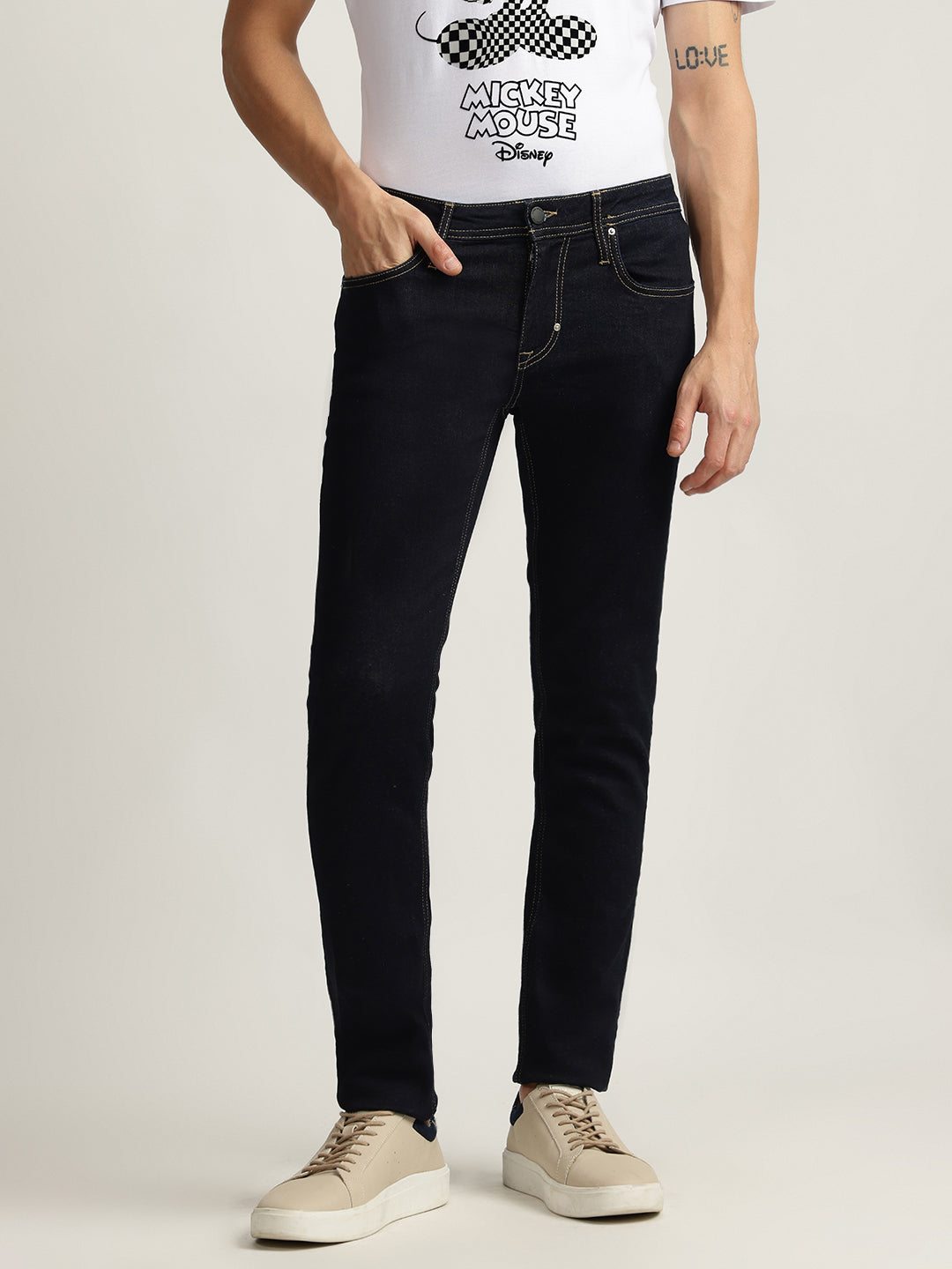 Shop Antony Morato Men Solid Mid-Rise Jeans Online – Iconic India