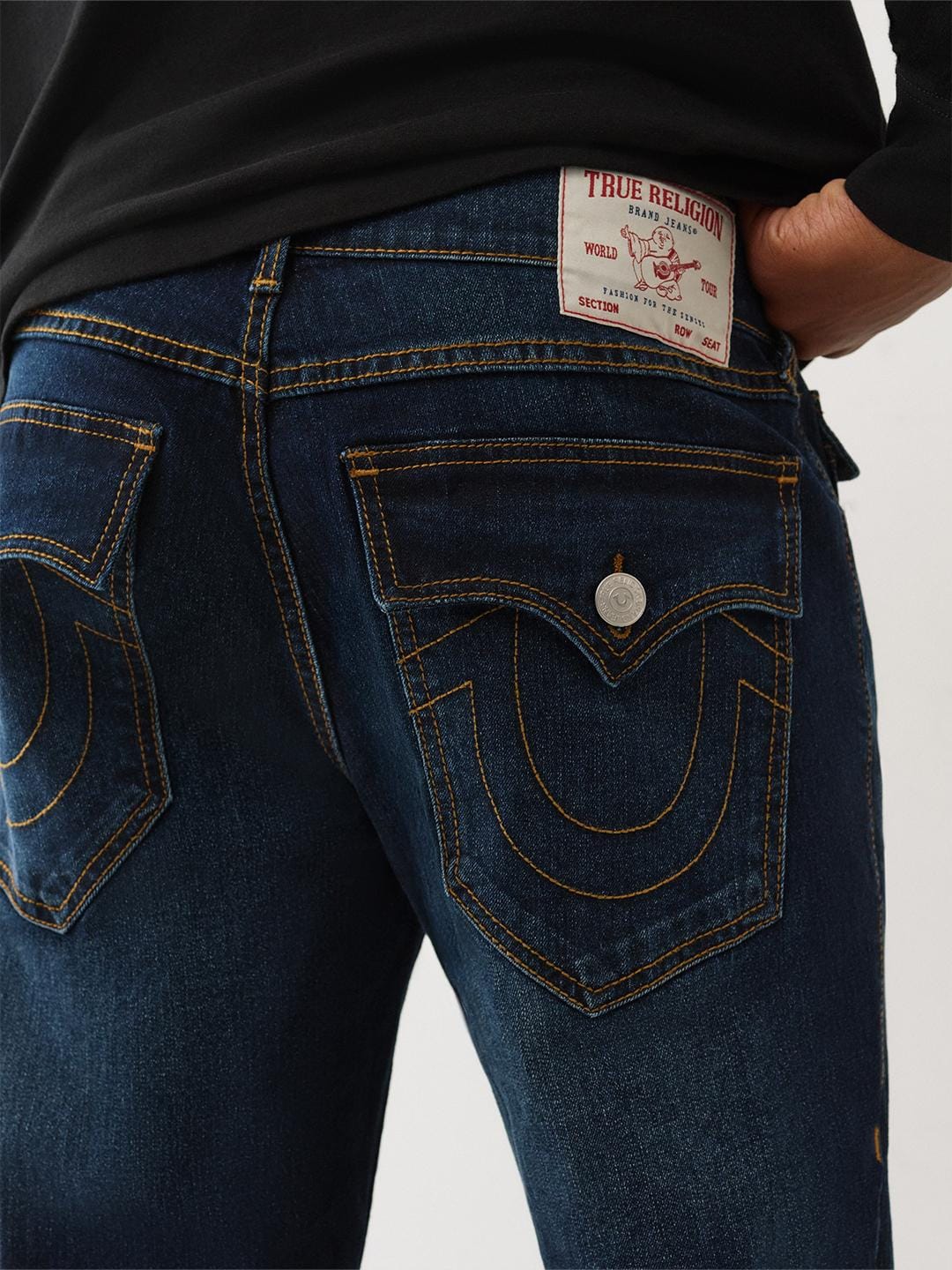 Shop True Religion Men Blue Straight Fit SN RICKY Jeans Online – Iconic ...