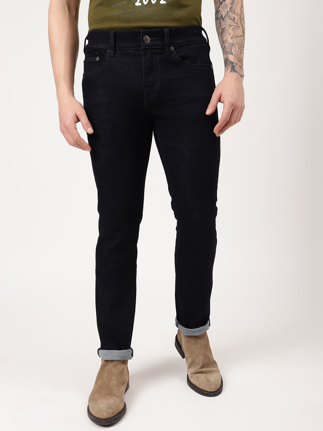Shop True Religion Super T Straight Black Mid Rise Jeans Online ...