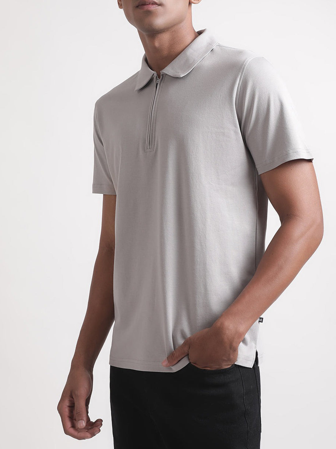 Shop Matinique Men Grey Polo Solid Tshirt | ICONIC INDIA – Iconic India