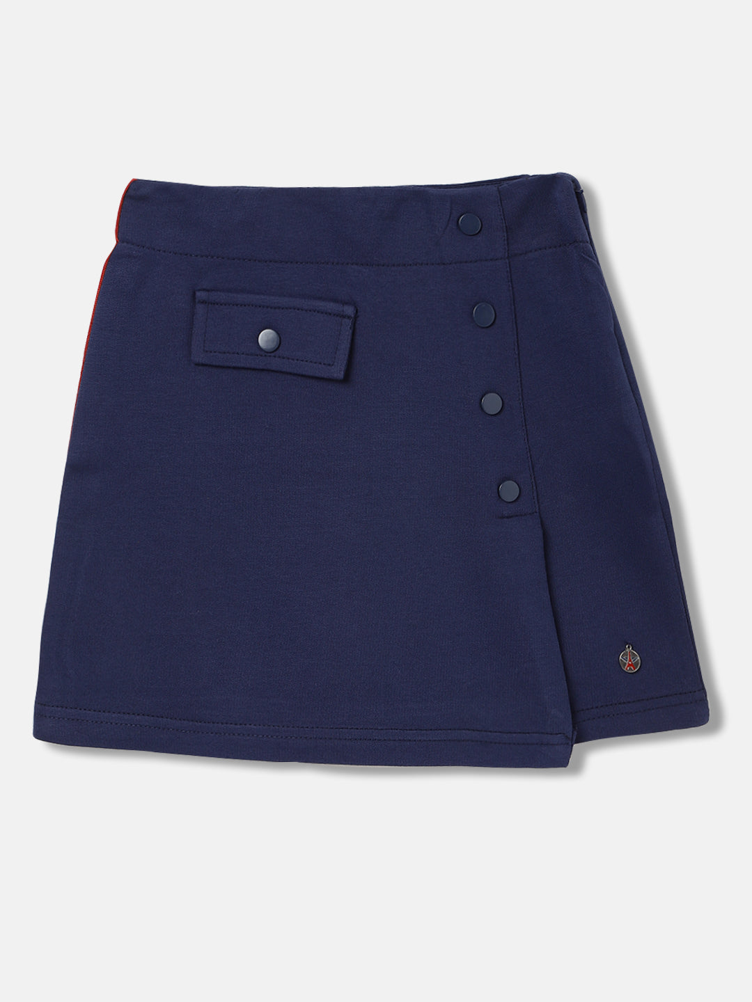 Shop Elle Kids Girls Navy Blue Solid Regular Fit Skirt Online – Iconic ...