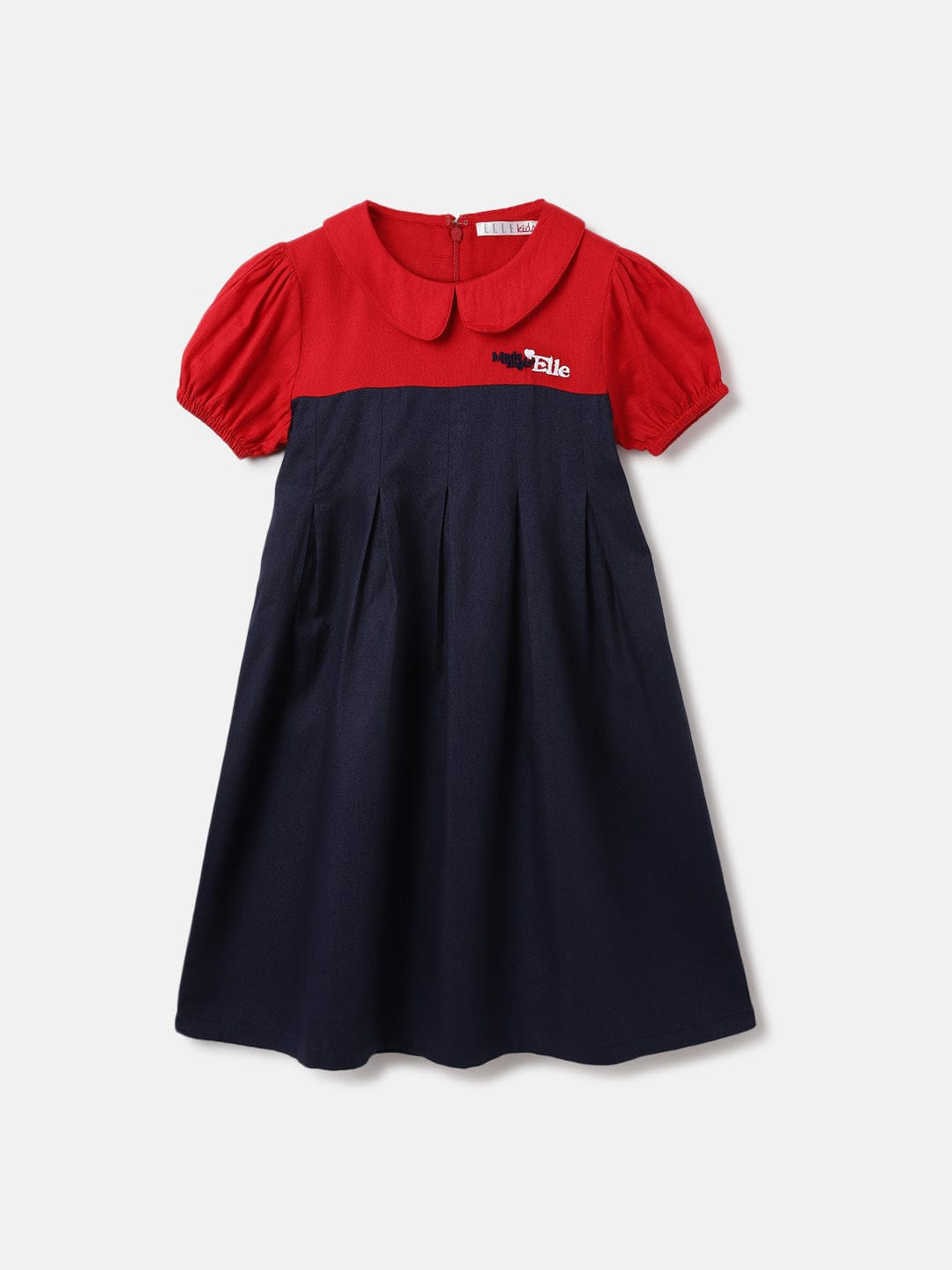 Shop Elle Kids Blue Solid Round Neck Dress Online – Iconic India