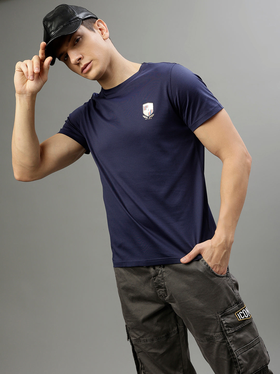 Shop Iconic Blue Fashion Regular fit T-Shirts Online – Iconic India