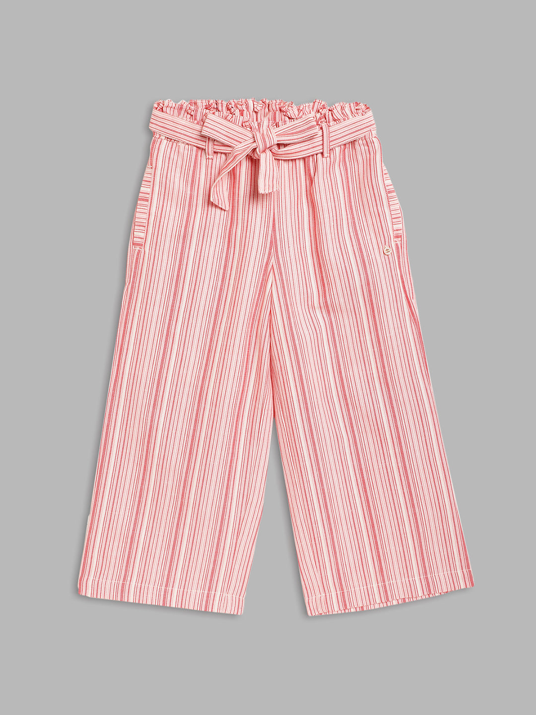 Shop Elle Kids Girls Red Striped Straight Fit Trouser Online – Iconic India