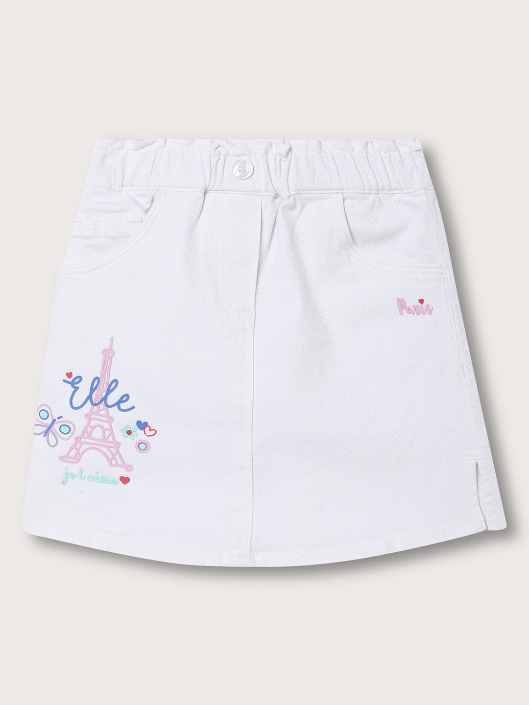 Shop Elle Kids Girls White Solid A Line Skirt Online – Iconic India