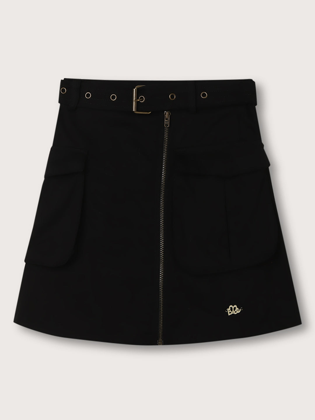 Shop Elle Kids Girls Black Solid Straight Fit Skirt Online – Iconic India
