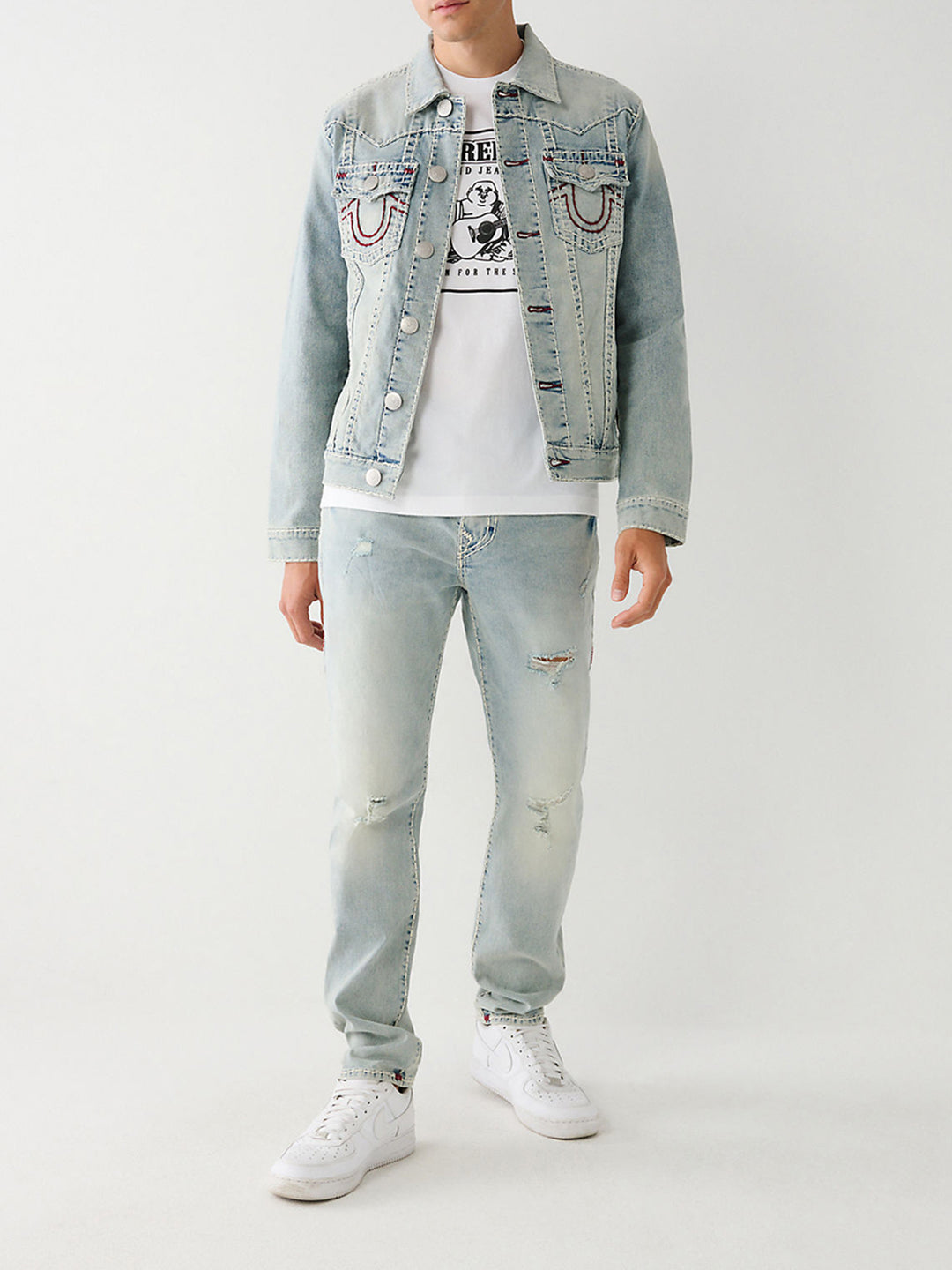 Shop True Religion Men Solid Full Sleeves Collar Jacket Online – Iconic ...