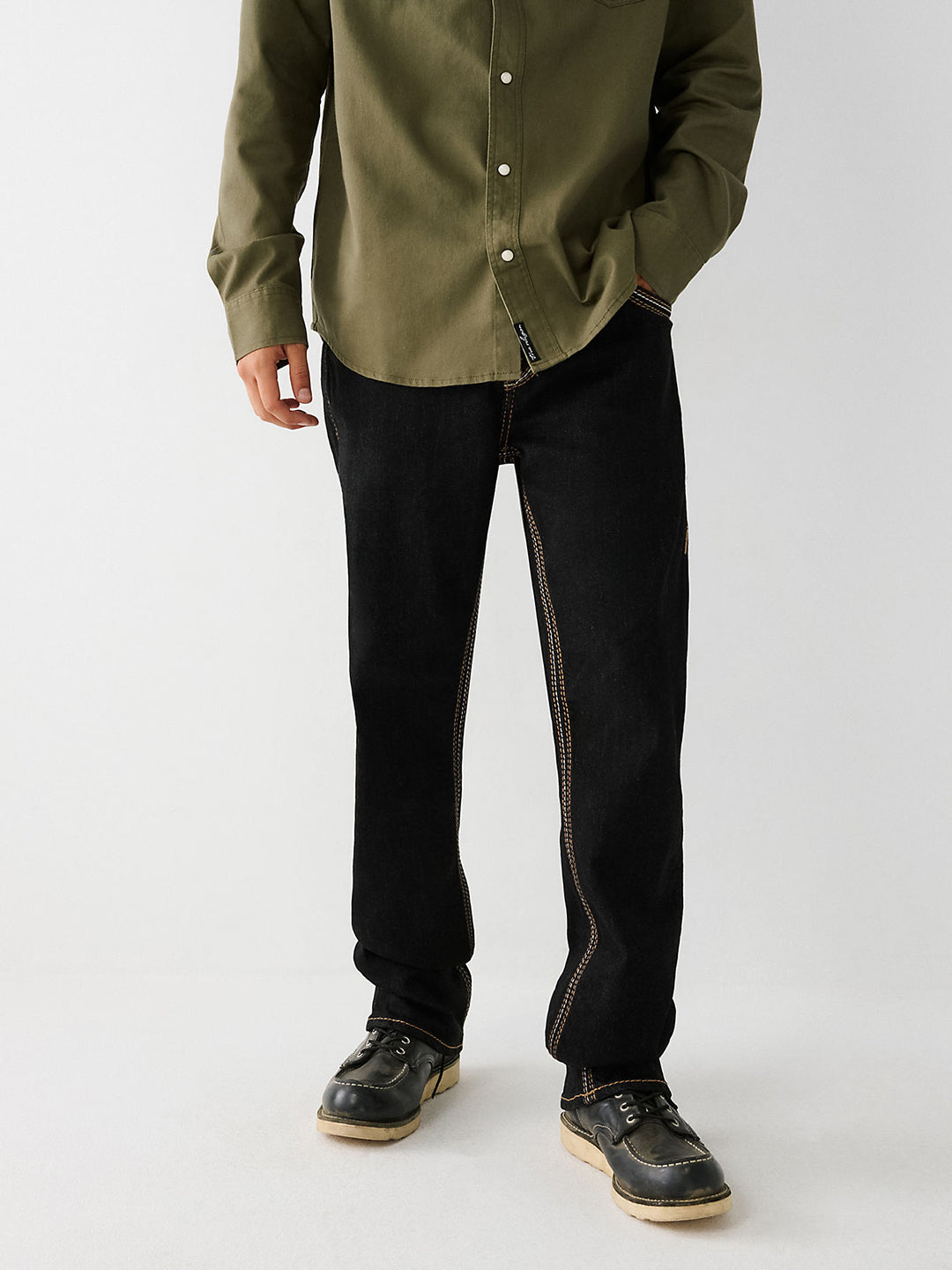 Shop True Religion Men Solid Straight Fit Jeans Online – Iconic India
